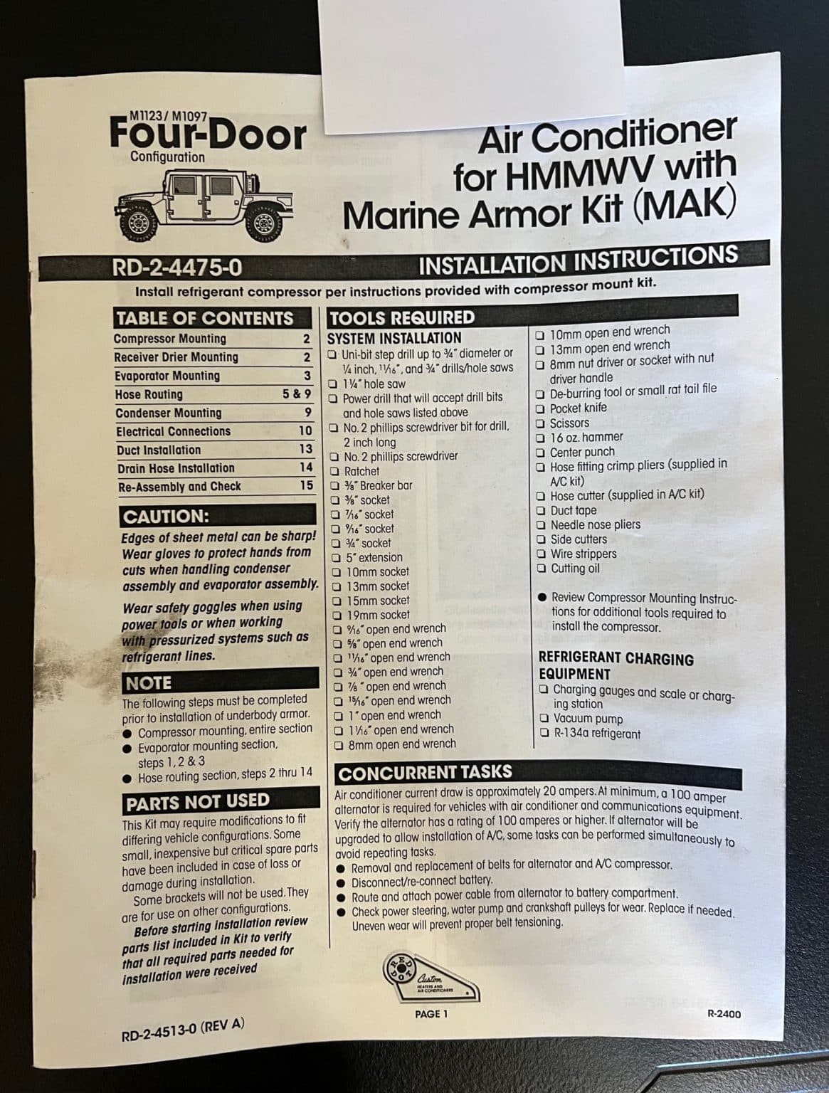 Red Dot RD-2-4475-0 HMMWV Air Conditioning Unit – Military Truck Depot