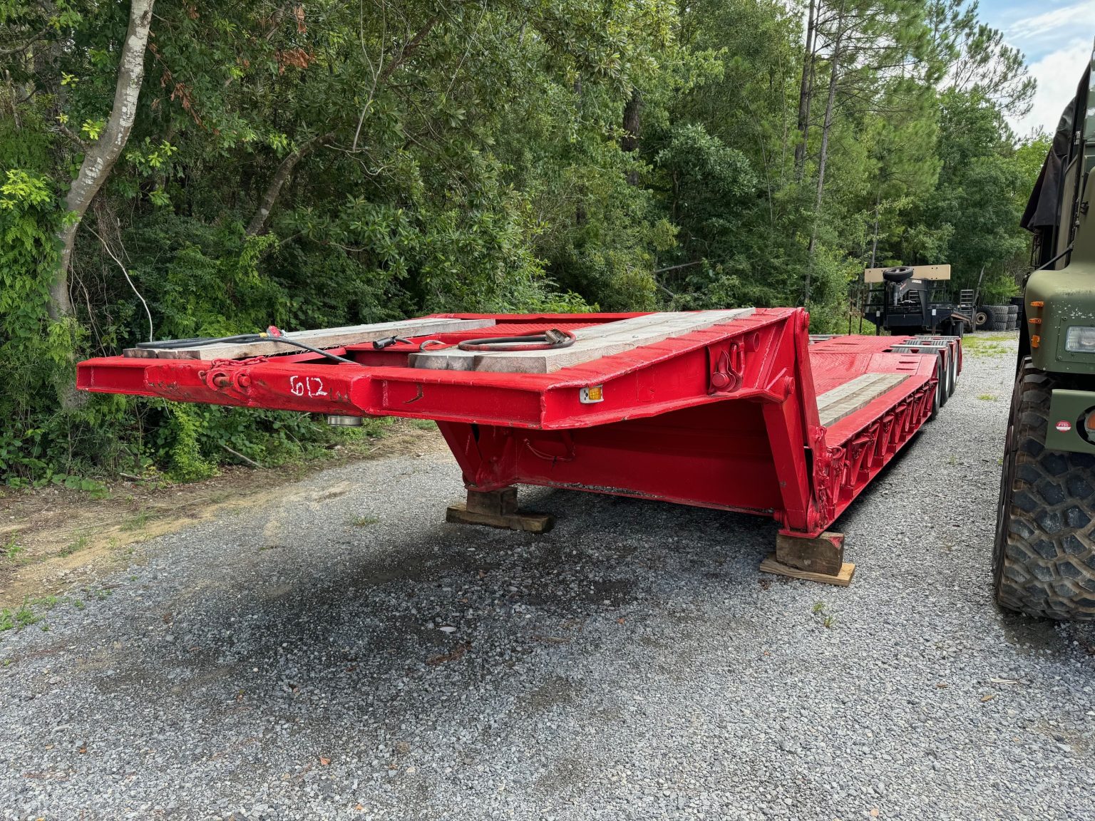 1976 Load King Tri-Axle Fold Down Neck Lowboy Trailer w/Air Bags ...